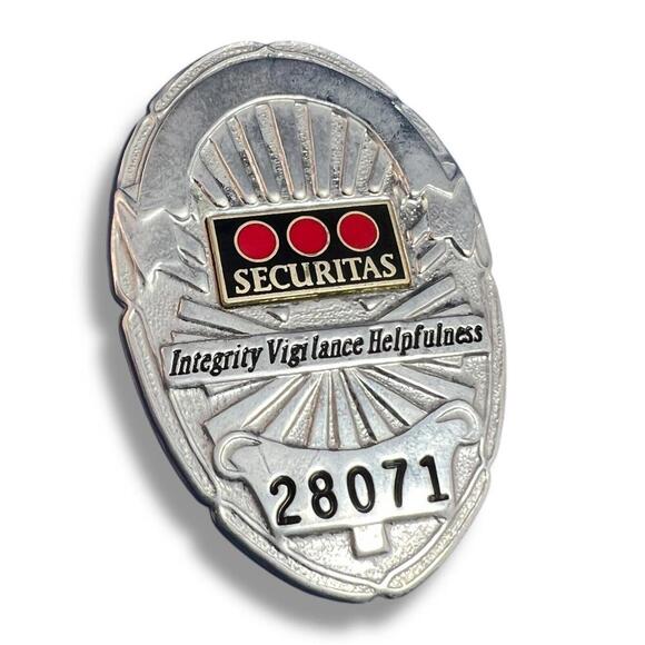 Other | Vintage Obsolete Securitas Security Guard Badge Smith And ...